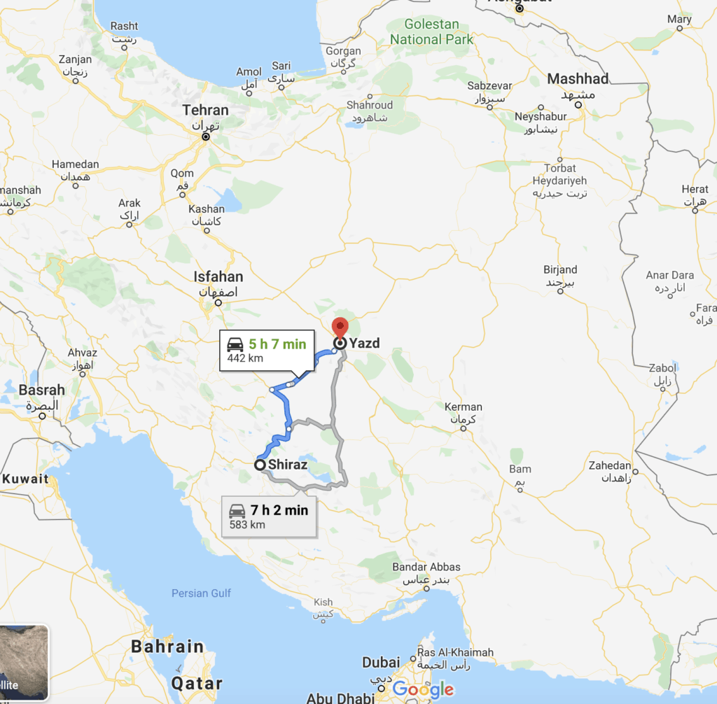 Yazd Map - Bohemian Vagabond - Jacki Ueng